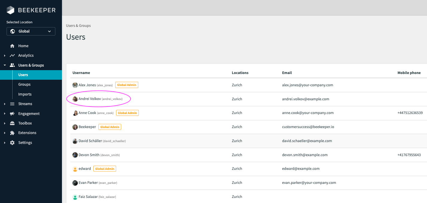 Suspending Users – Beekeeper Help Center