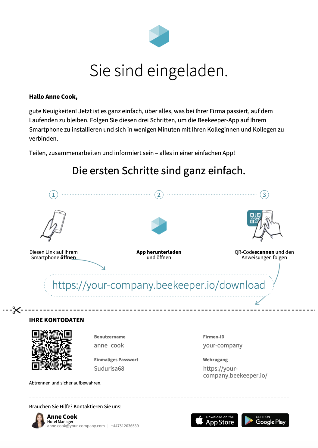 Login-Instruktionen – Beekeeper Help Center