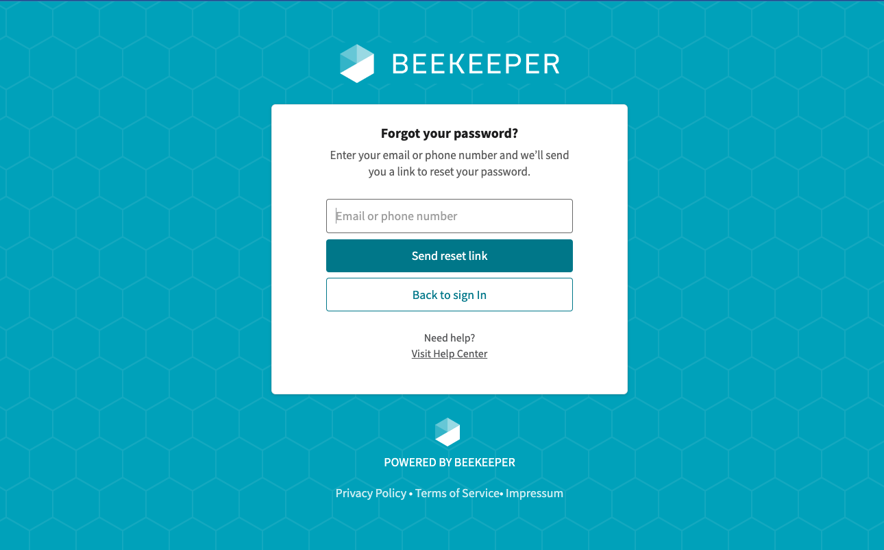 Login and password reset – Beekeeper Help Center