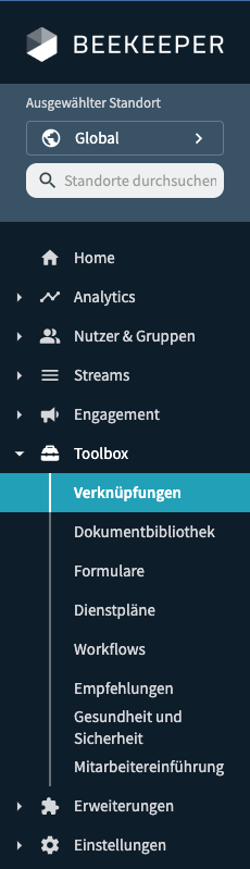 Verknüpfungen – Beekeeper Help Center