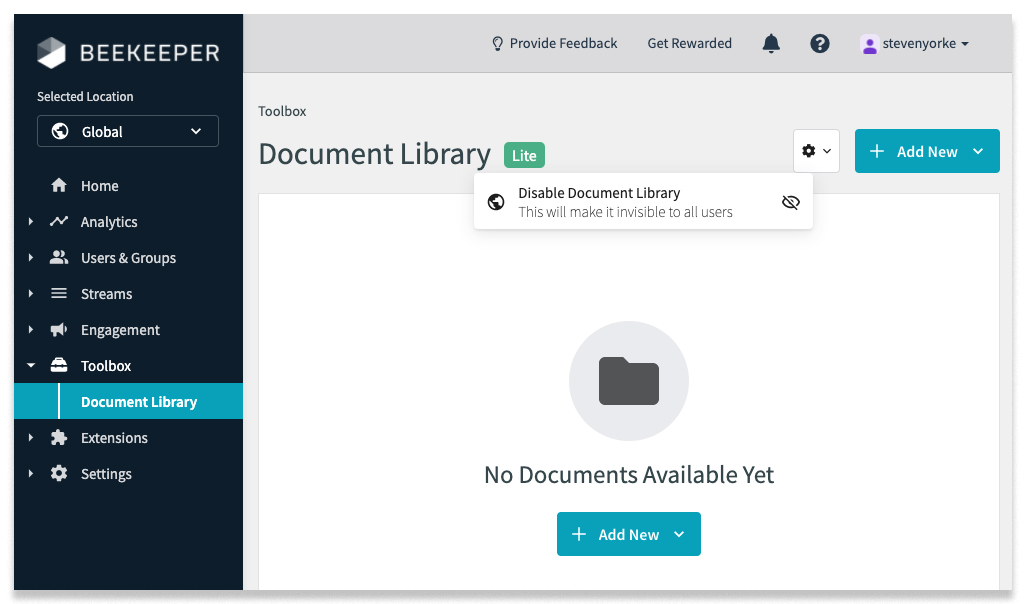 Disabling Documents Lite – Beekeeper Help Center