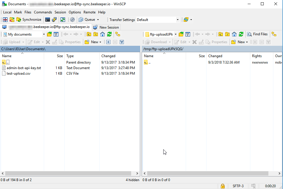 Setting up WinSCP – Beekeeper Help Center