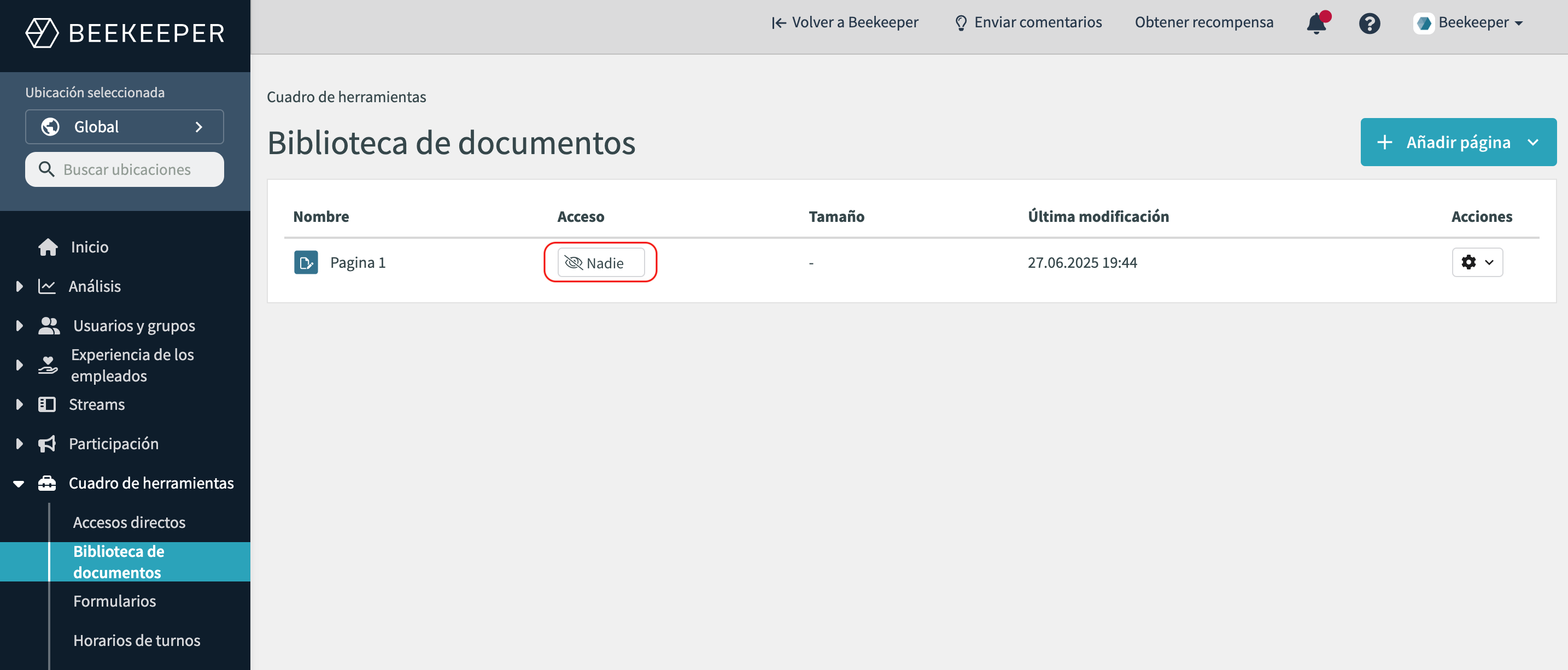 Páginas – Beekeeper Help Center